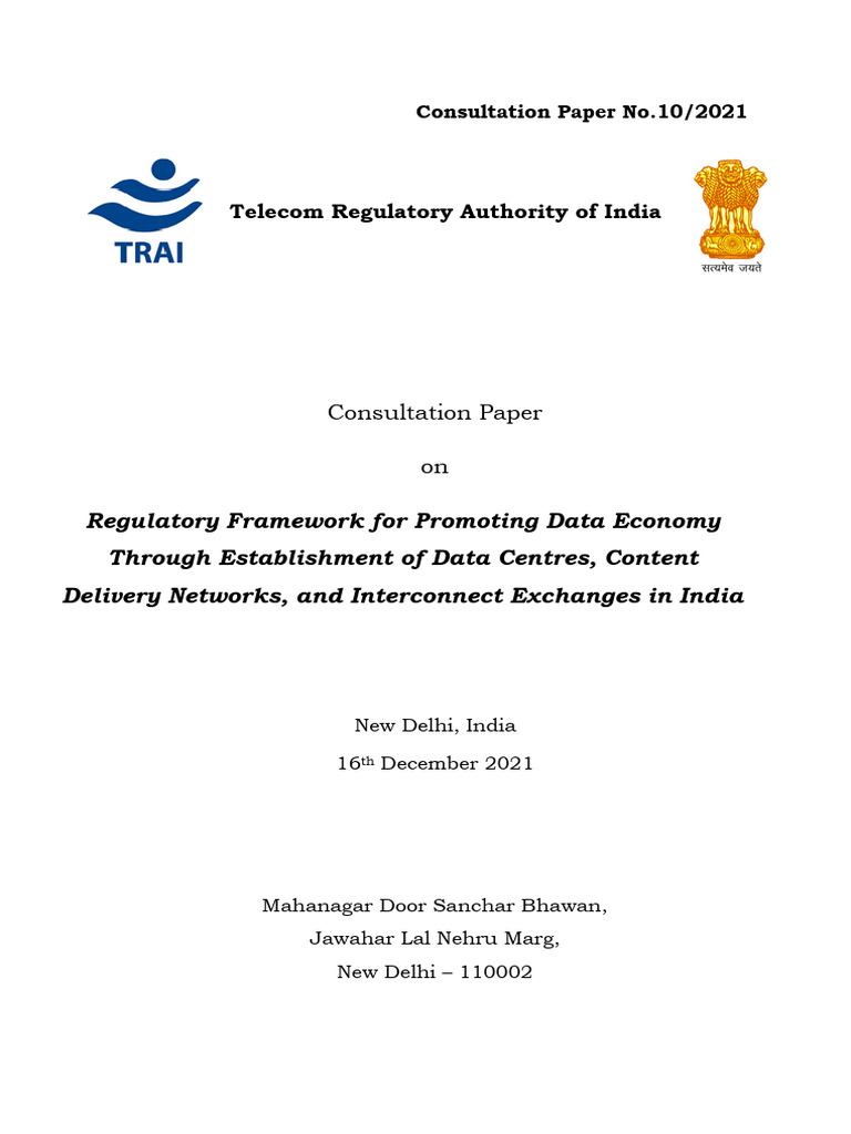 TRAI Consultation Paper | PDF