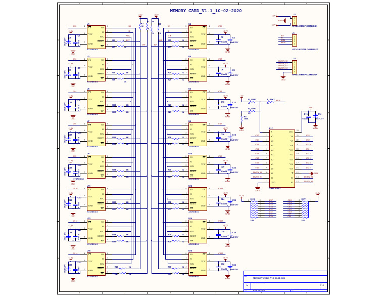 Memory Card - Schematic Diagram - V1.1 - 10-02-2020 | PDF
