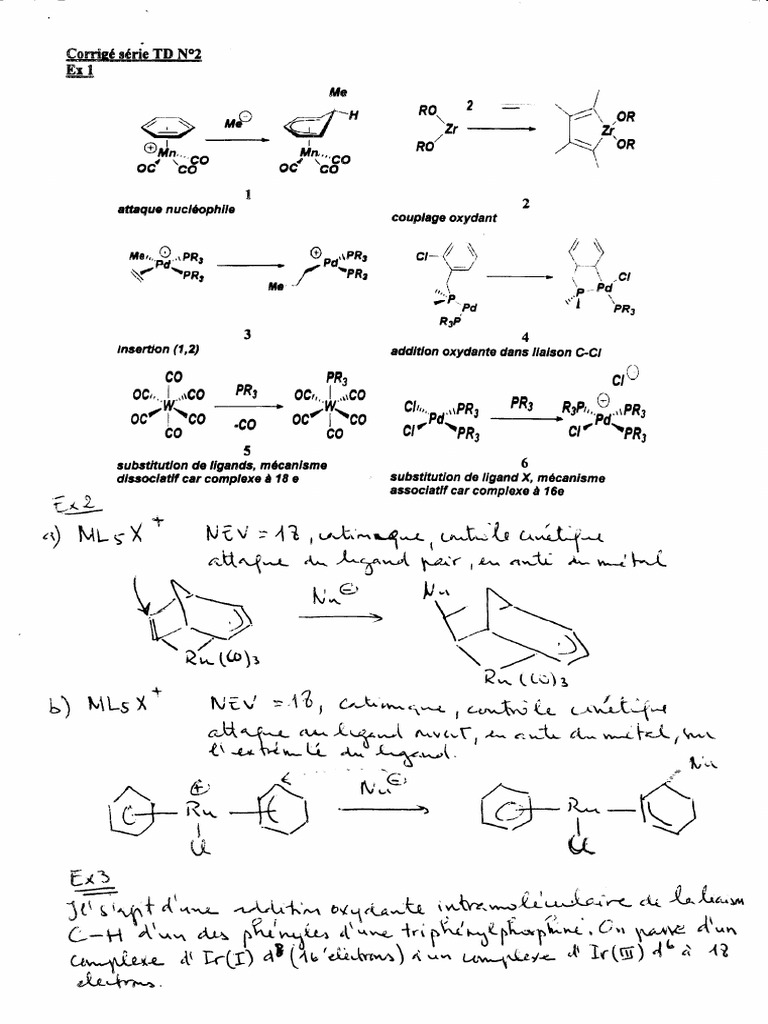CORRIGE-TD-2 (organométallique) | PDF