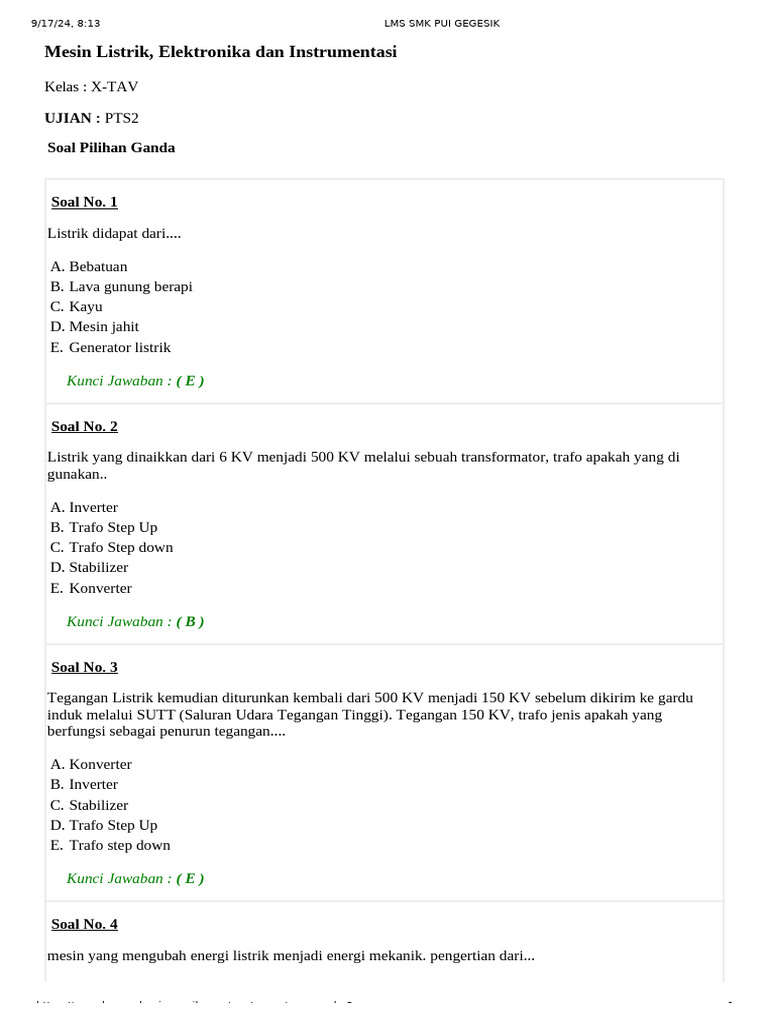 Soal Mesin Listrik | PDF