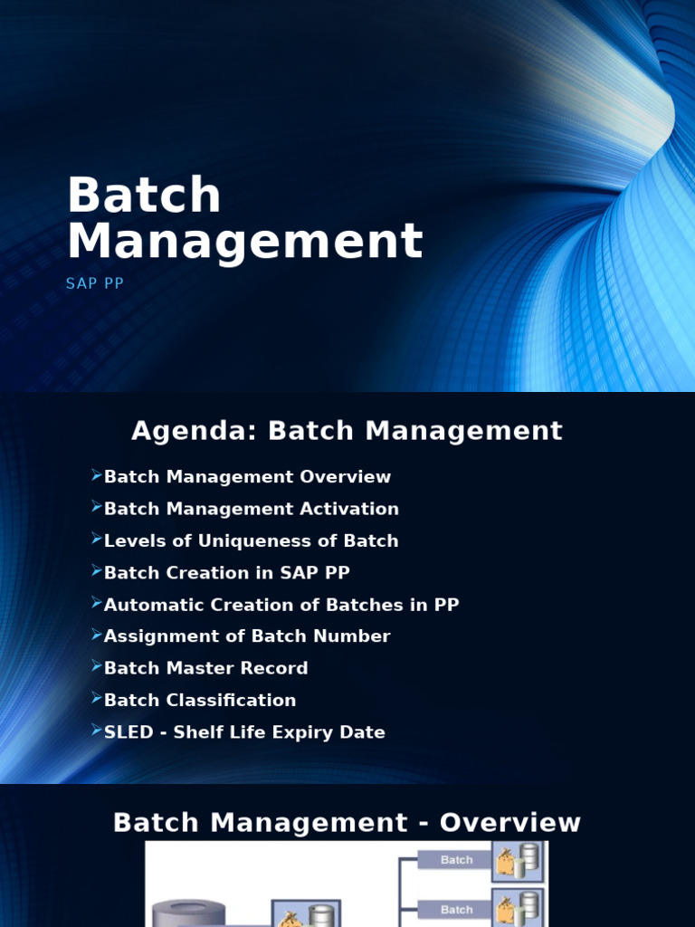 1.+Batch+Management | PDF