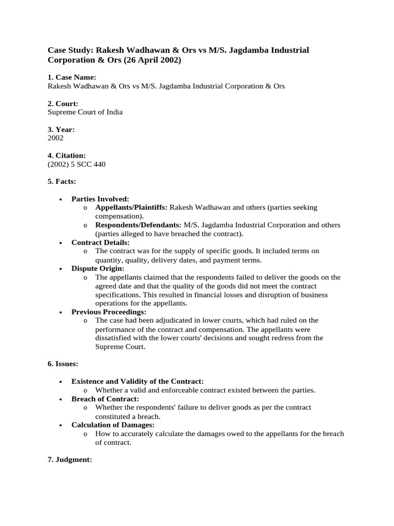 Law of Evidence Case Study 4 | PDF