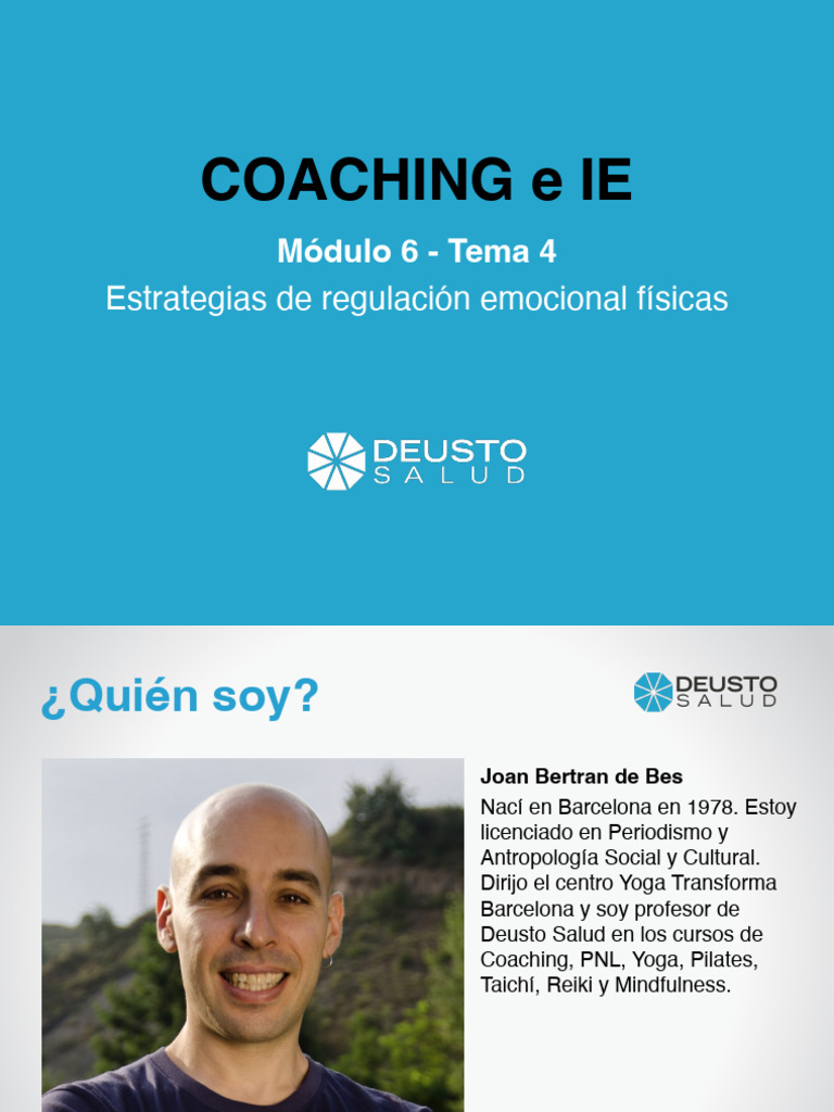 Coaching E Ie: Módulo 6 - Tema 4 | PDF