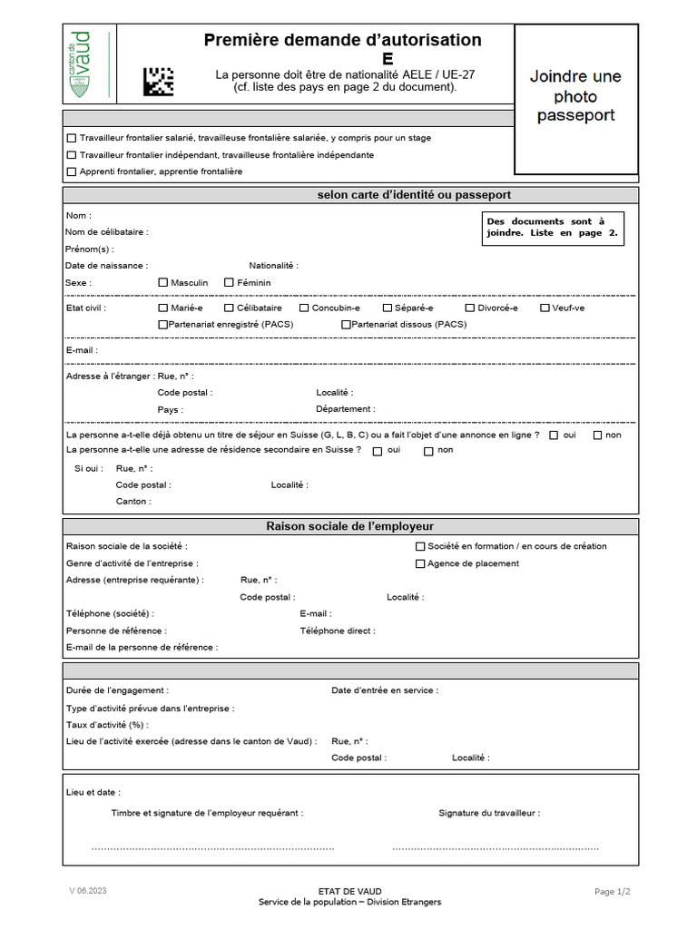 Formulaire G1-Frontalier | PDF