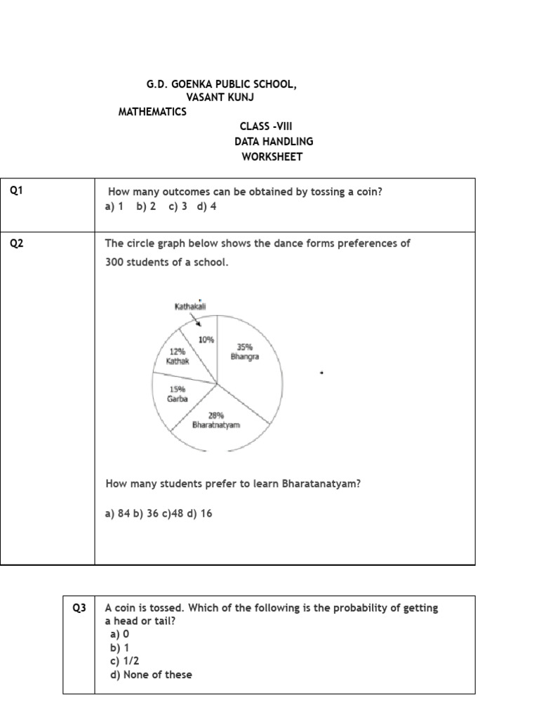 WS Class 8 CHAPTER 4 Data Handling ( Edited) | PDF