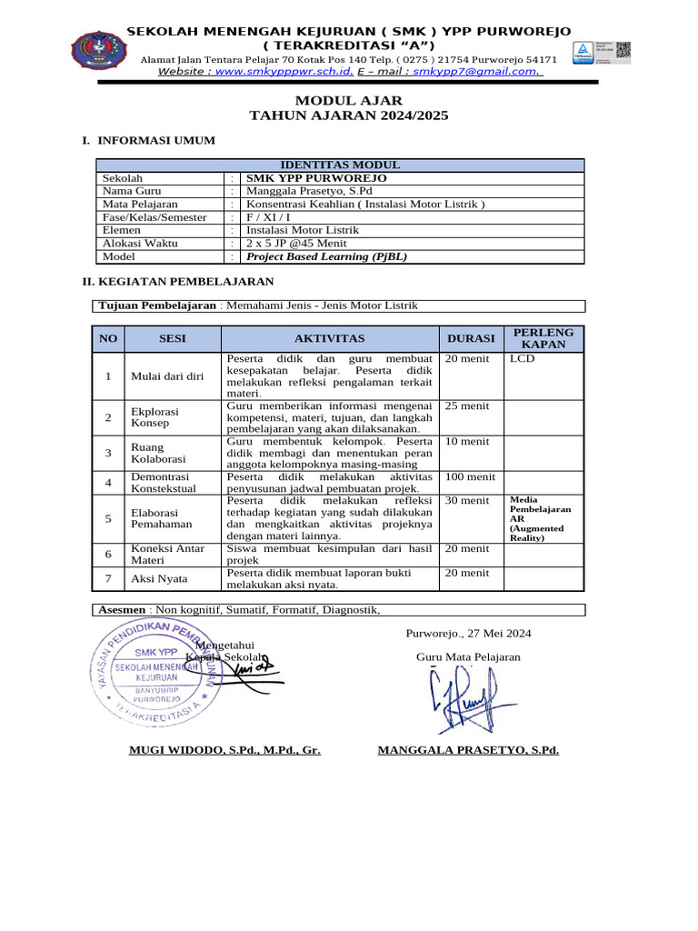 Modul Ajar Iml Xi | PDF