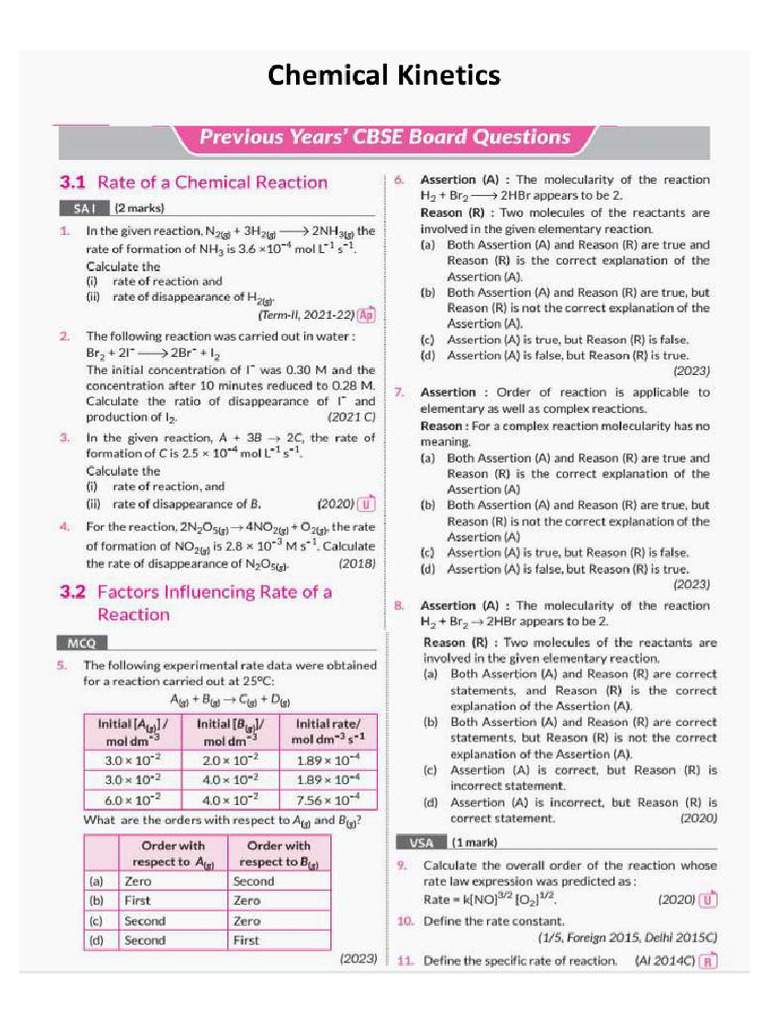 Chemical Kinetics | PDF
