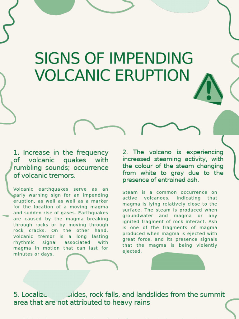 Signs of Impending Volcanic Eruption | PDF