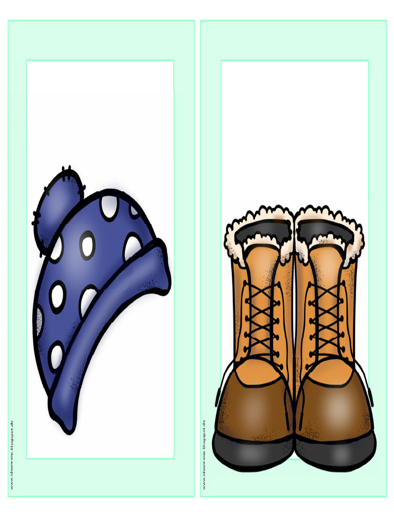 Flashcards Winter Clothes | PDF