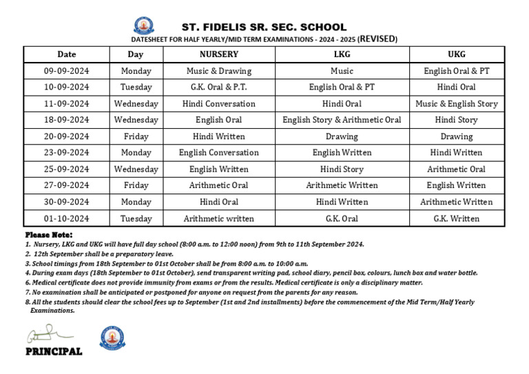 Revised-NURSERY-LKG-UKG-Datesheet-Half Yearly-Examination | PDF Revised-NURSERY-LKG-UKG-Datesheet-Half Yearly-Examination | PDF
