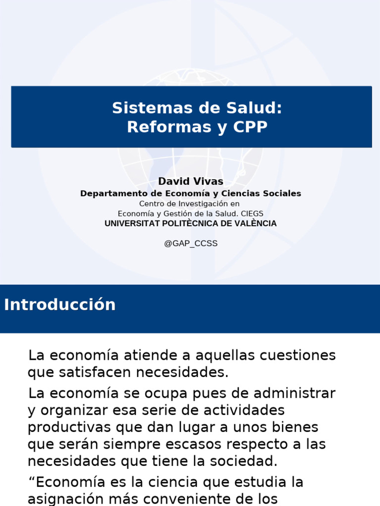 Tema1. Sistemas de Salud - Reformas de Los Sistemas de Salud - CPP | PDF