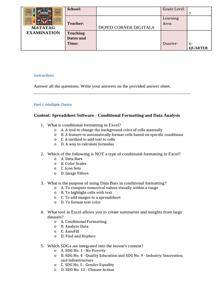 Tle - Deped Corner Digitals | PDF
