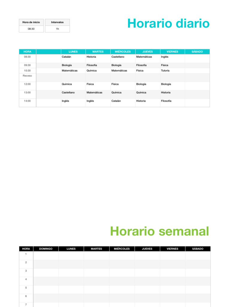 Abrir Horario | PDF