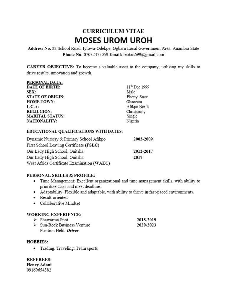 Urom Resume | PDF