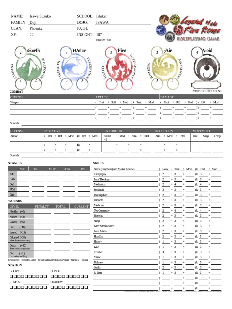 CharacterSheet_Front | PDF