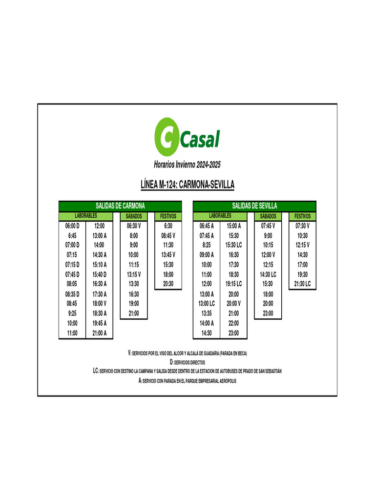 Linea M 124 Carmona Sevilla - 8 1 1725148800 | PDF