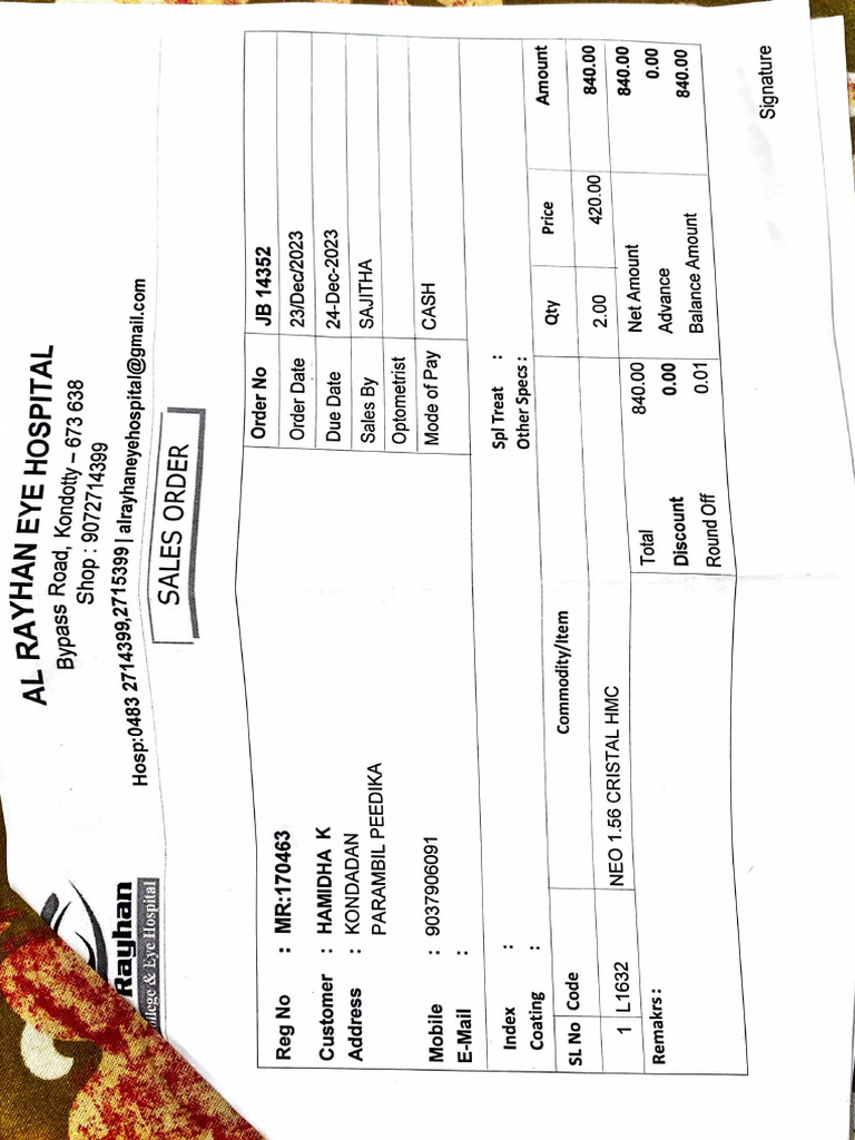 Hospital: Order | PDF