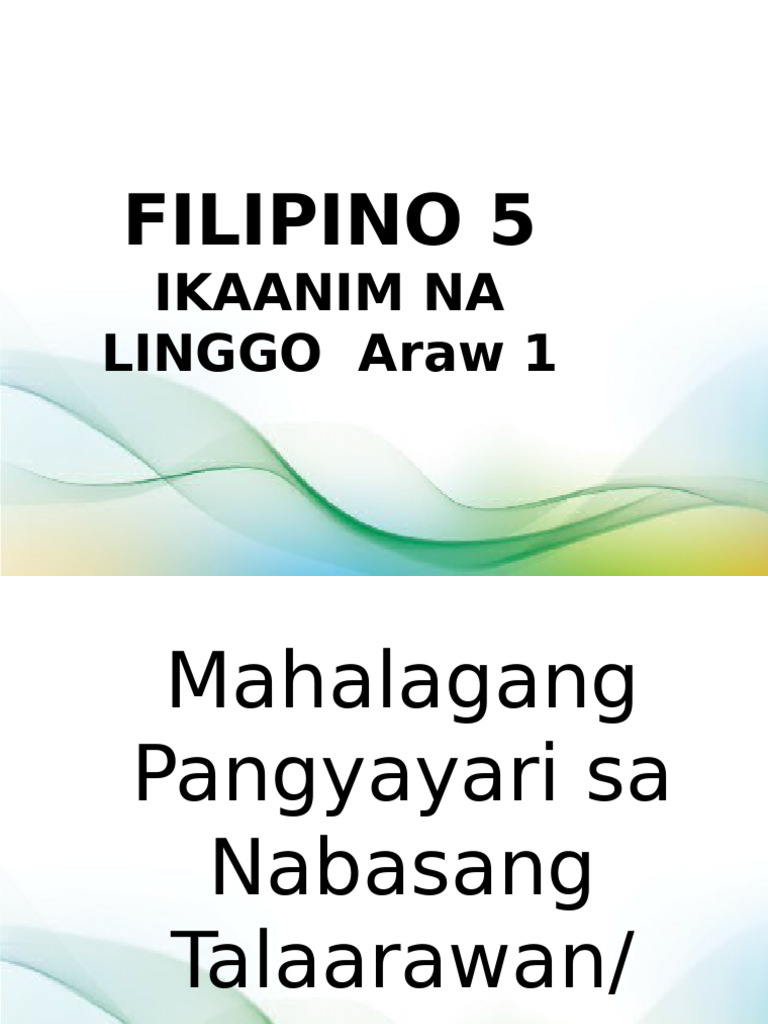 Filipino 5 Q2 - W6 | PDF
