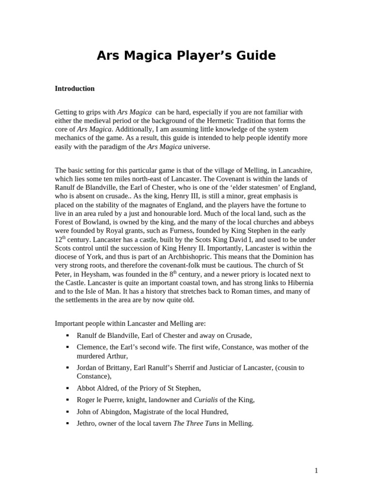 Player's Guide | PDF