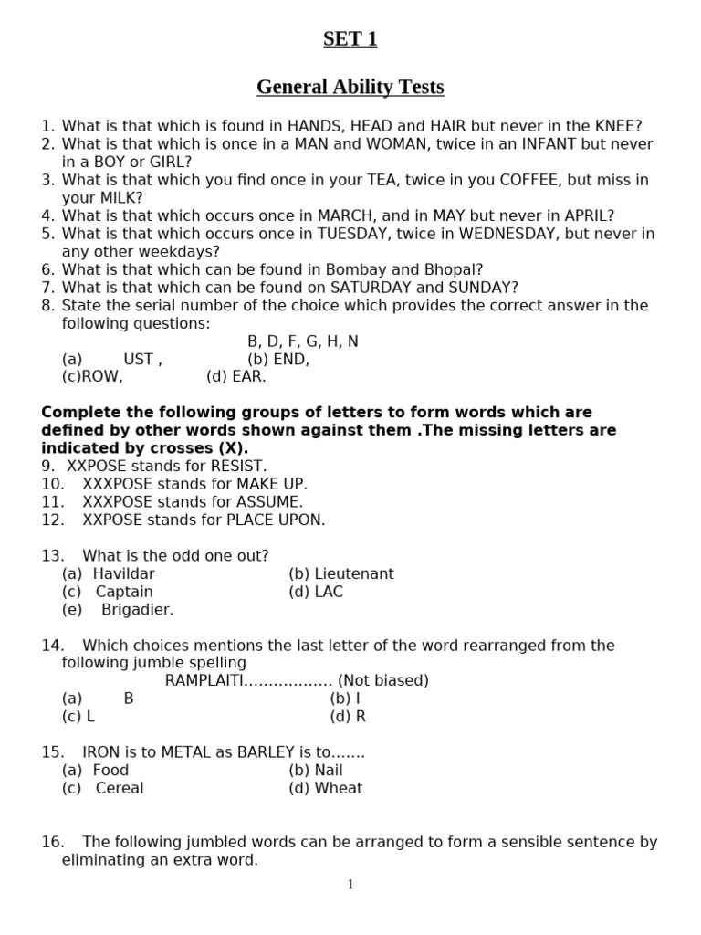 IQ Test Papers | PDF