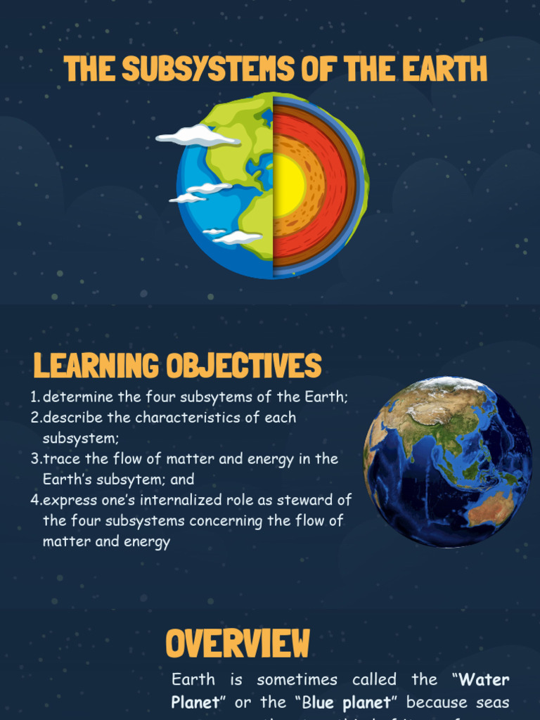 The Earth Subsystem Lesson 2 | PDF