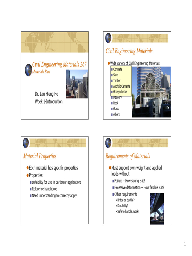 CEM267 Lecture 01 Intro | PDF