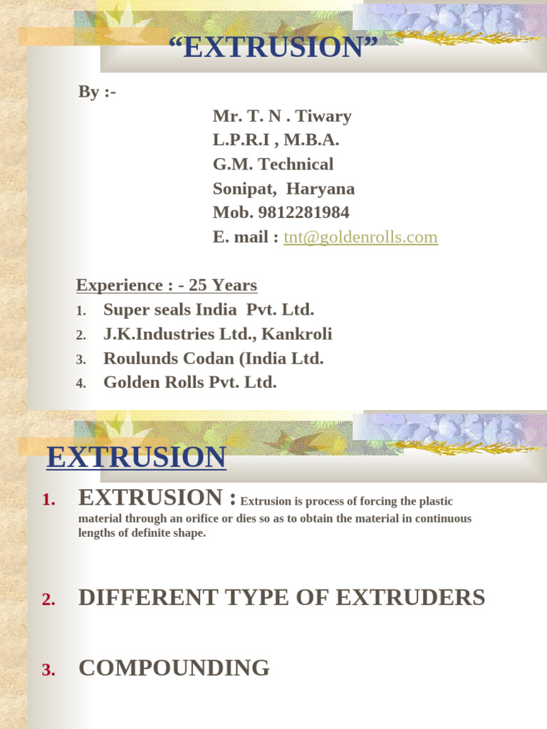 Extrusion 2 | PDF