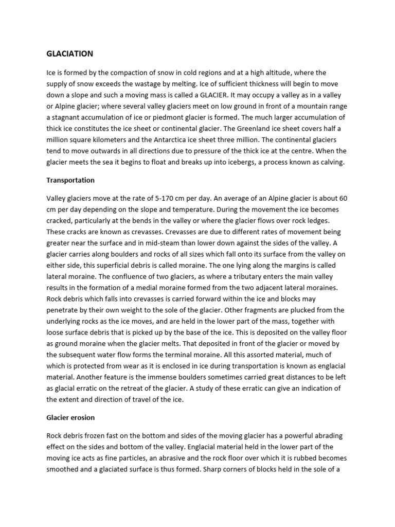 Glaciation | PDF