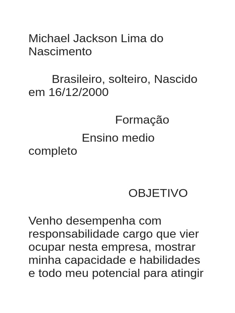 Currículo Michael | PDF