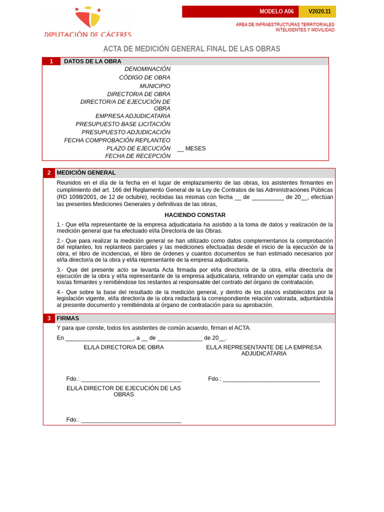 03. Acta Medicion Gral | PDF