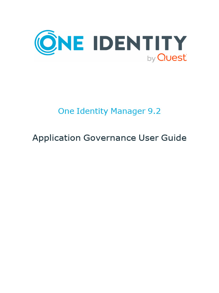 OneIM ApplicationGovernance UserGuide | PDF