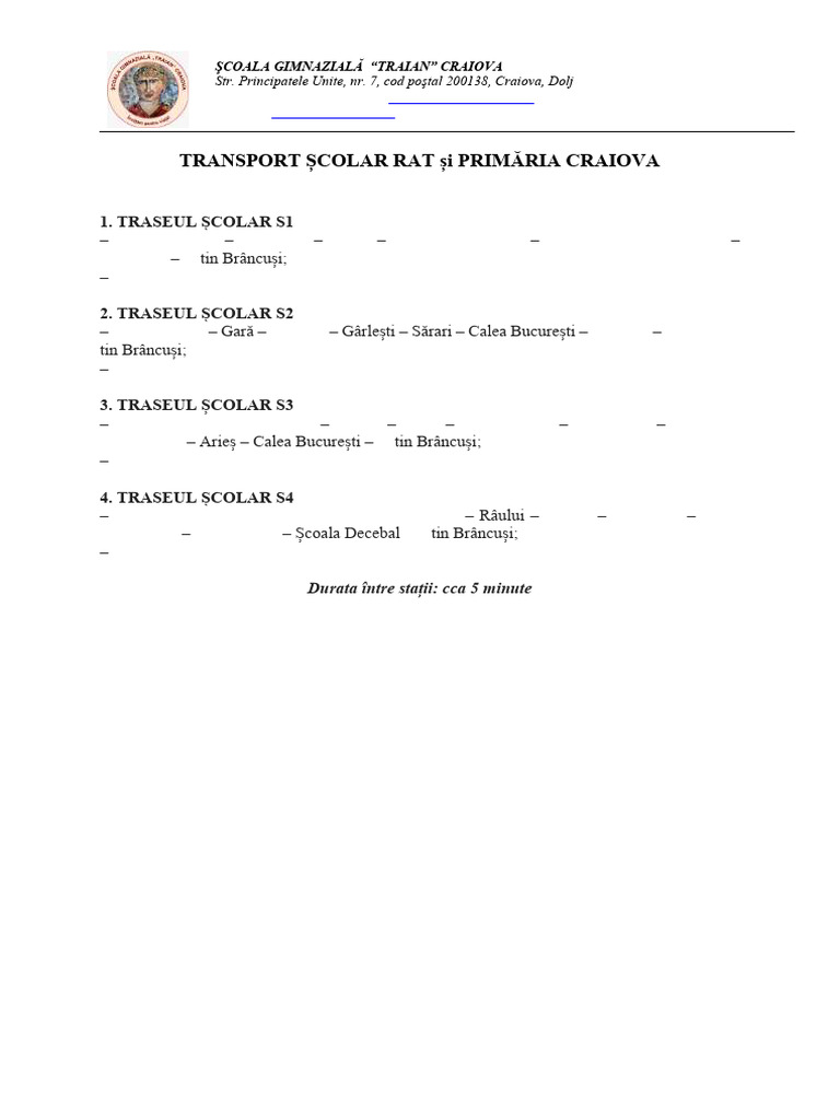 Trasee Autobuz | PDF