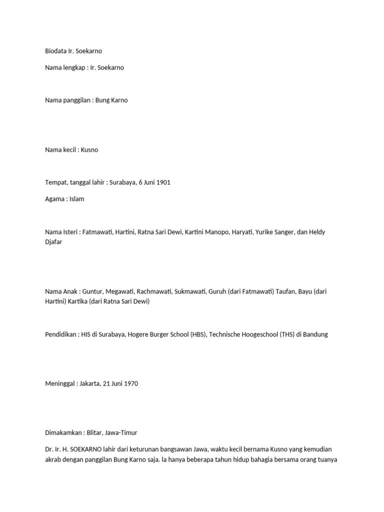 Biodata Ir. Soe-WPS Office | PDF