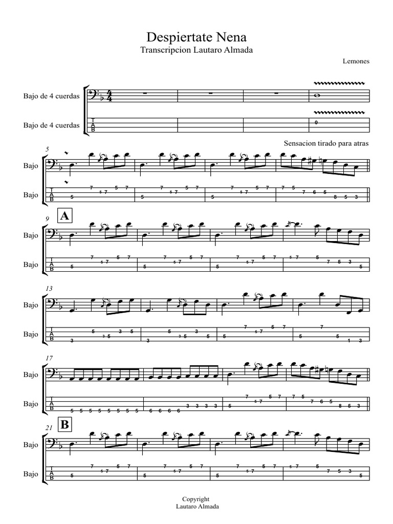 Despiertate Nena - Partitura Completa | PDF