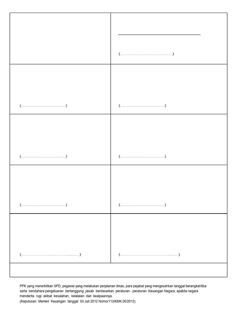 Form SPD Lembar 2 | PDF