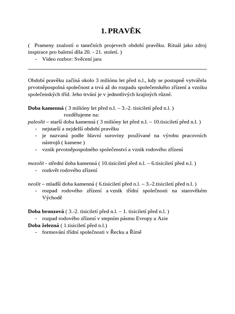 Pravěk | PDF