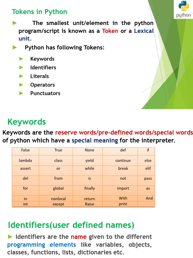 Tokens | PDF | Reserved Word | Boolean Data Type