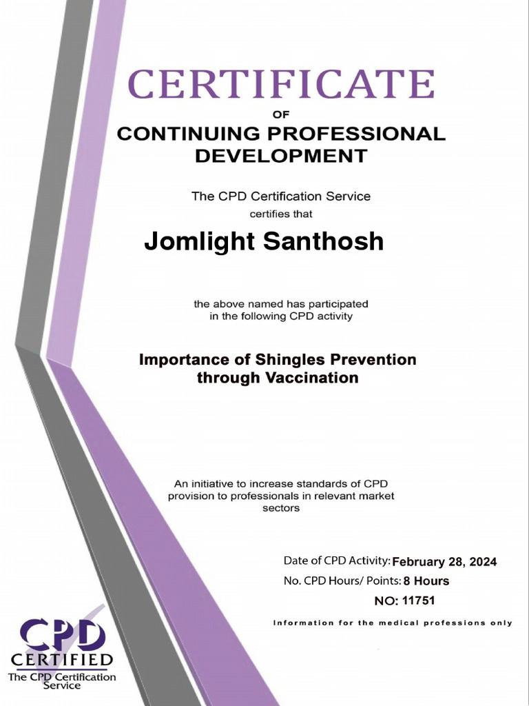 Jomlight Santhosh Certificate-3 | PDF