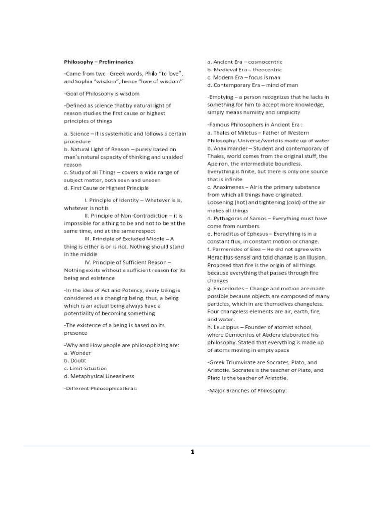 Intro To Philo Reviewer | PDF