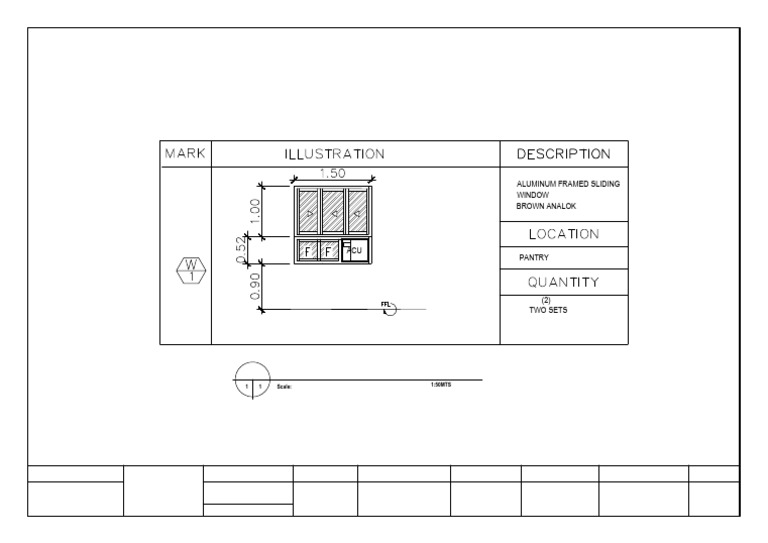 Window Schedule: Aluminum Framed Sliding Window Brown Analok | PDF