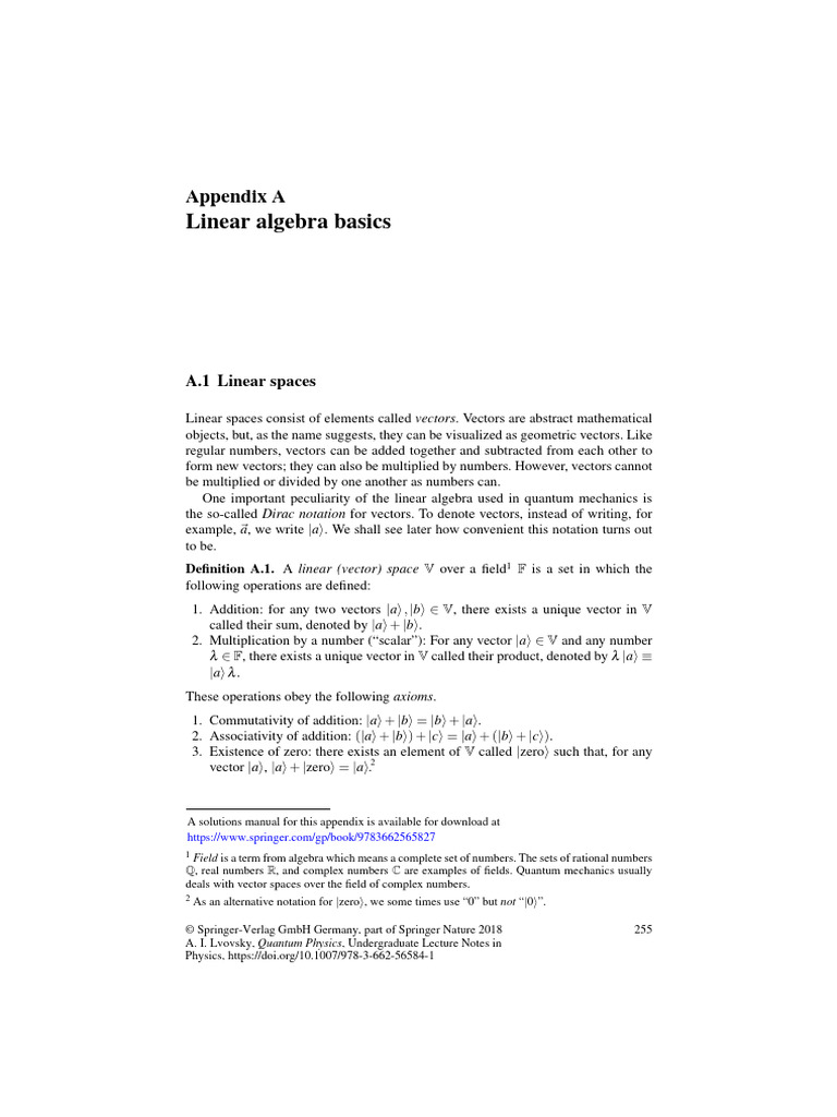 Linear Algebra | PDF