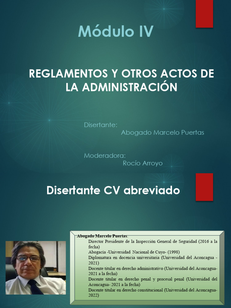 Módulo IV - Reglamentos y Otros Actos de La Administración. | PDF