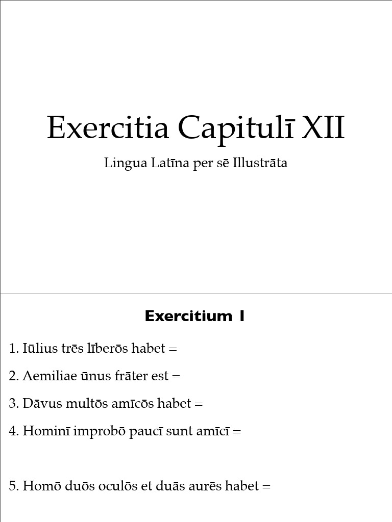 Exercitia Cap XII | PDF