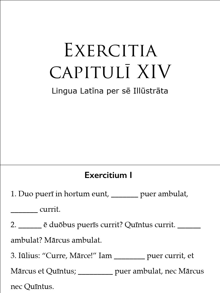 Exercitia Cap. XIV | PDF