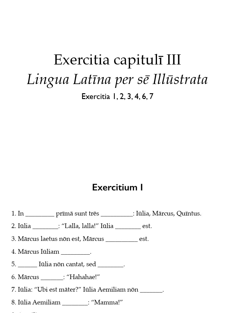 Exercitia Cap III | PDF