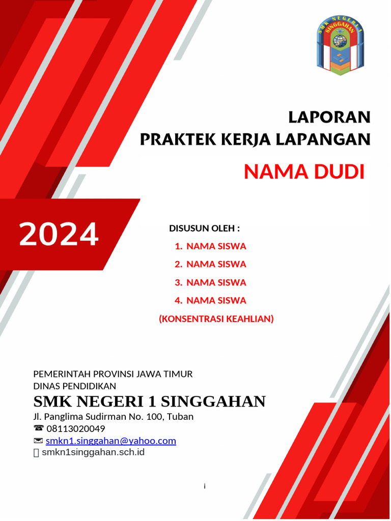 Format Laporan PKL 2024 | PDF