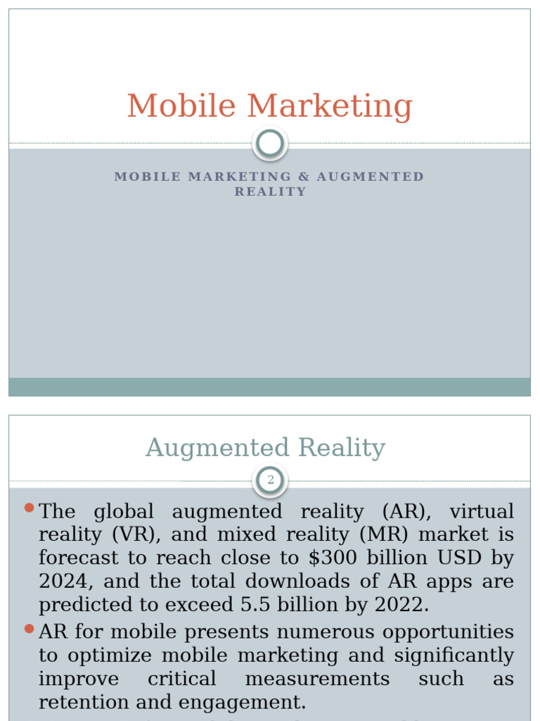 Mobile Marketing Research Based Course | PDF | Augmented Reality ...