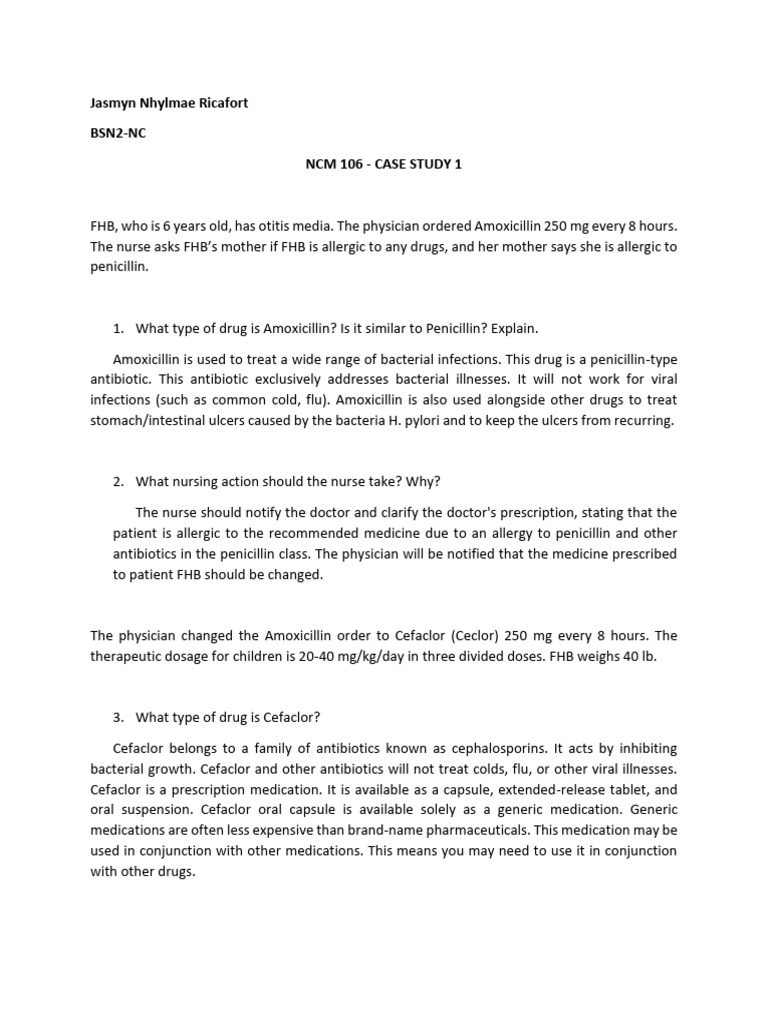NCM106 Case-Study1 Ricafort | PDF