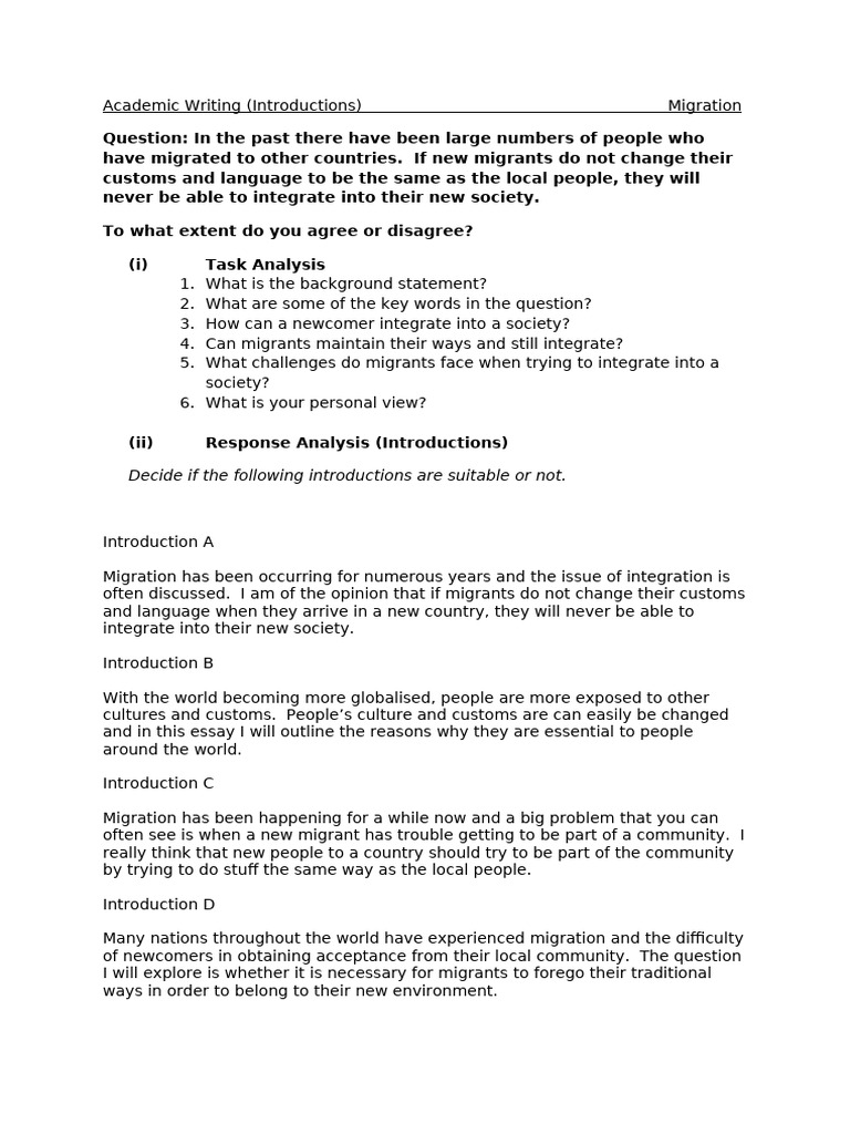 Migration Academic Writing | PDF | Human Migration | Social Psychology