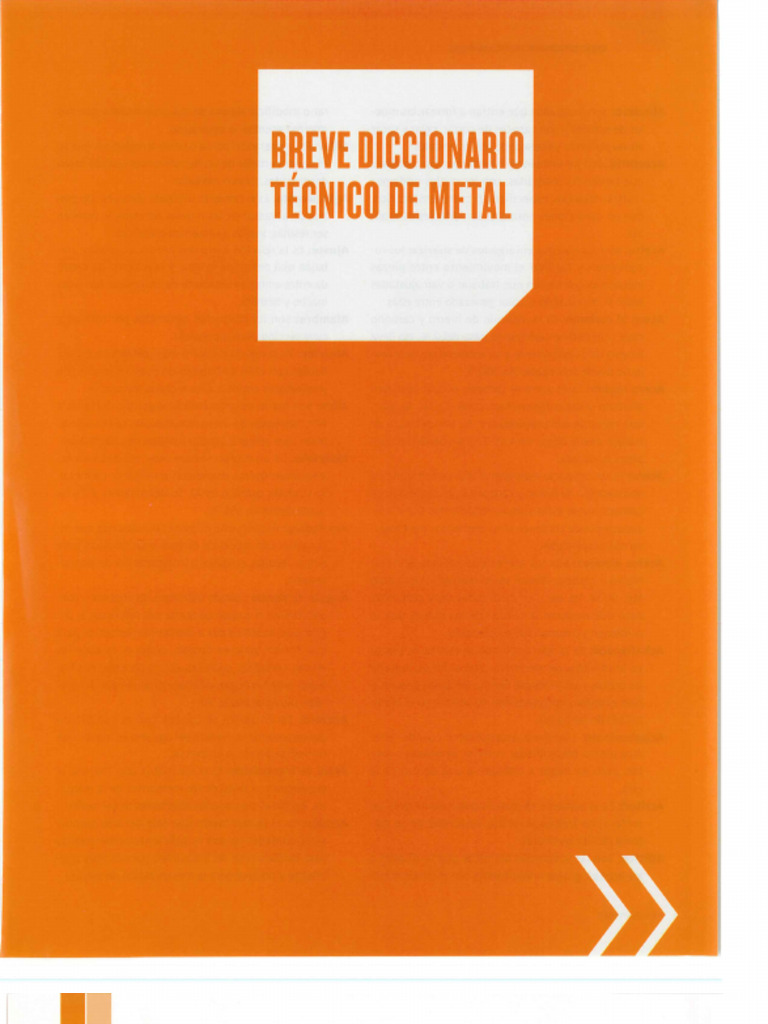 012 - Breve Diccionario Técnico de Metal | PDF